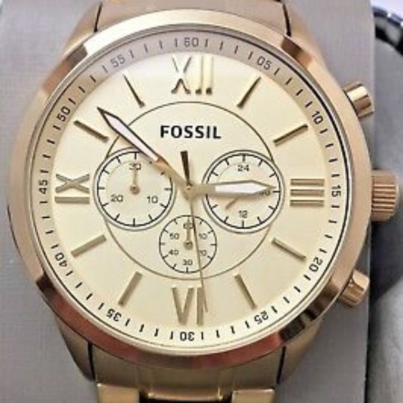Fossil | Accessories | Mens Gold Tone Chronograph Watch | Poshmark